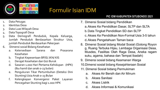 Sosialisasi Pendataan Desa (IDM berbasis SDGs Desa) 2021.pptx