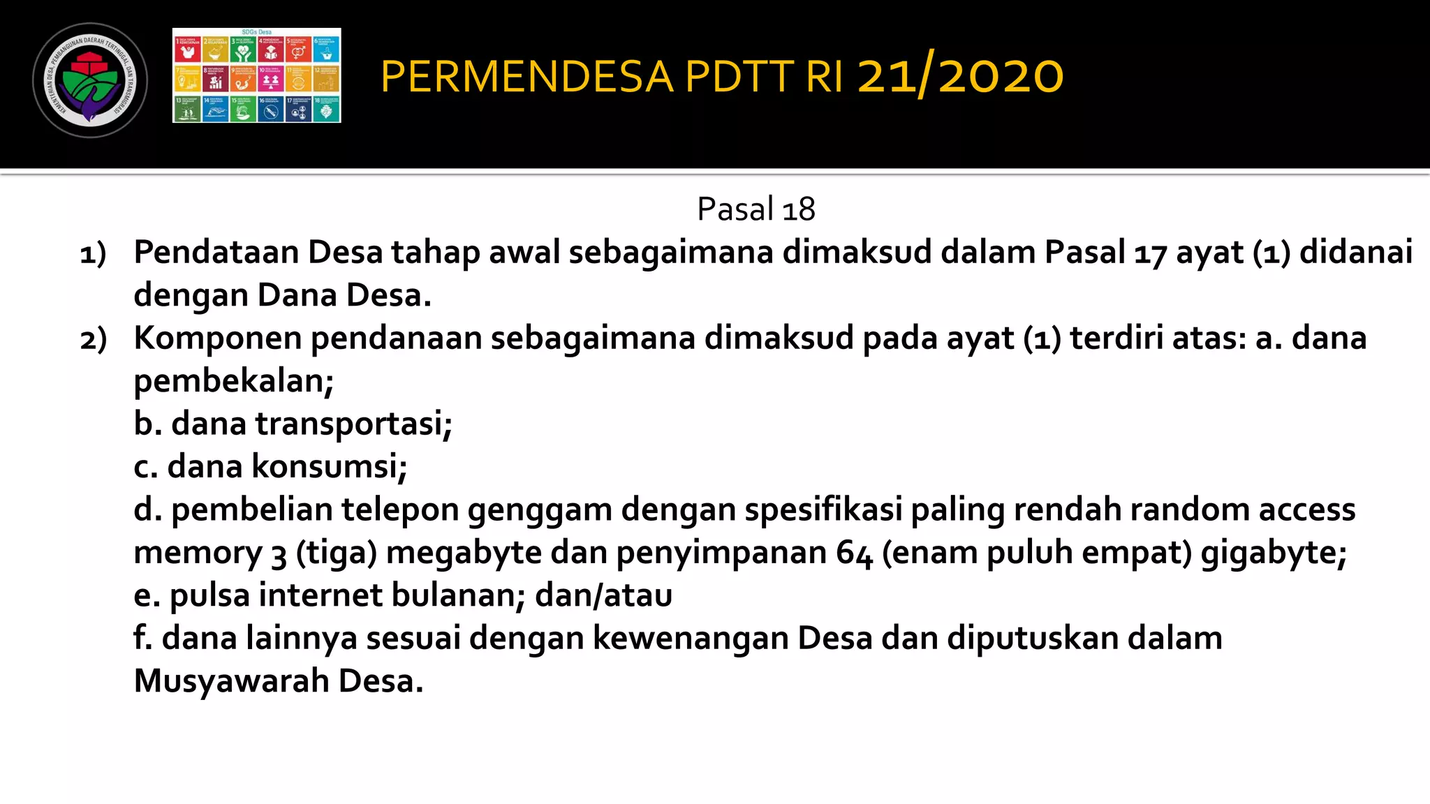 Sosialisasi Pendataan Desa (IDM berbasis SDGs Desa) 2021.pptx