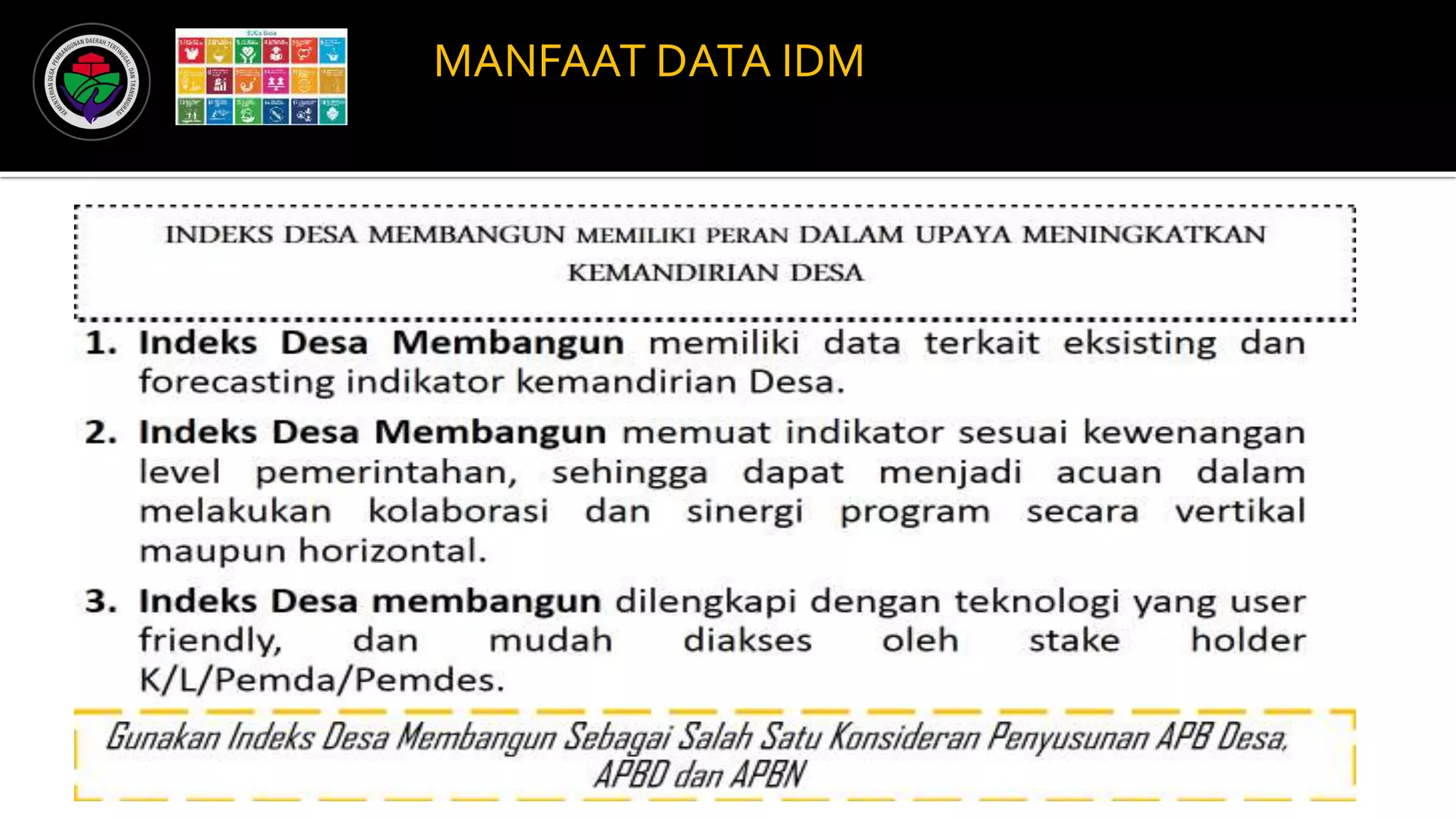 Sosialisasi Pendataan Desa (IDM berbasis SDGs Desa) 2021.pptx