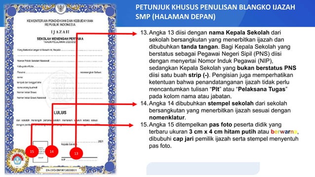 Sosialisasi Penulisan Blangko Ijazah SMP.pptx