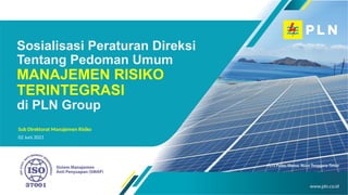 Sosialisasi Perdir Manajemen Risiko Terintegrasi - EVP | PPTX