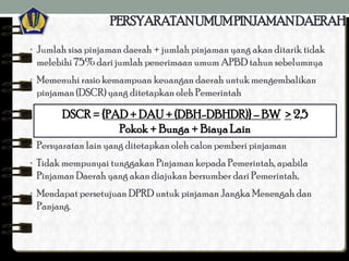 Sosialisasi pinjaman daerah | PPTX