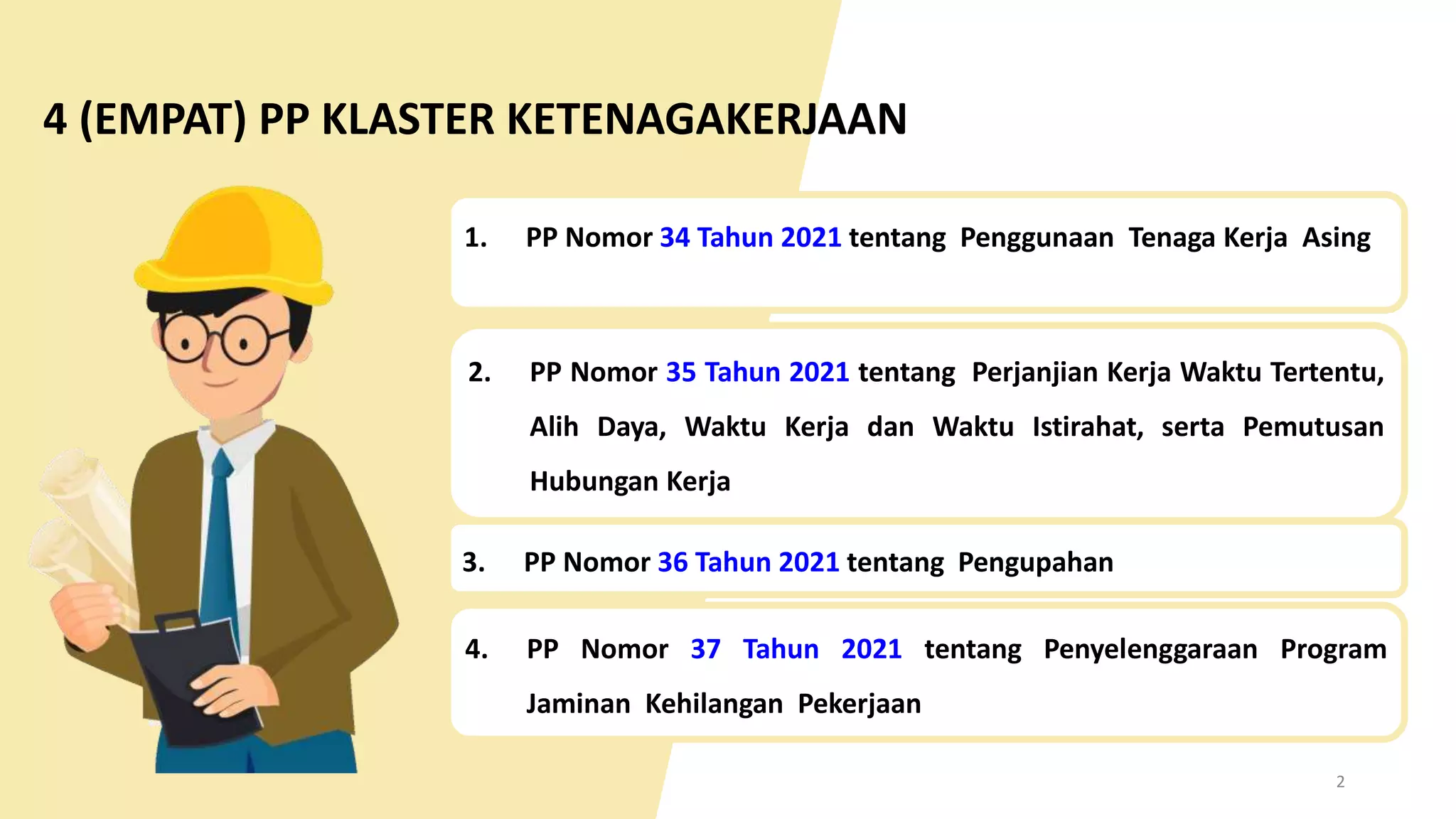 Sosialisasi pp uu cipta kerja kemenaker ri | PDF