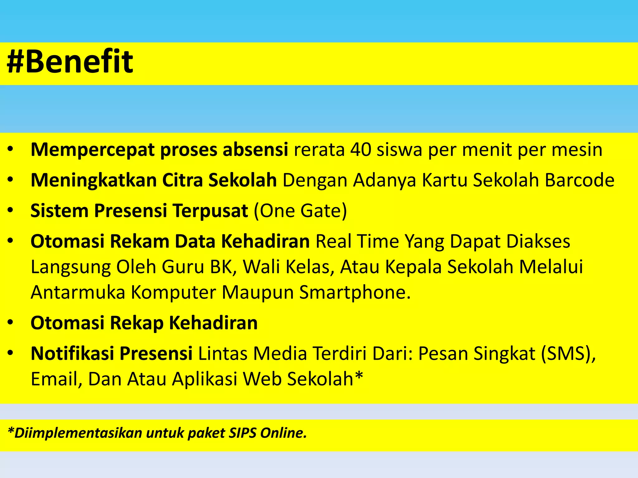 Sistem Presensi Siswa Berbasis Barcode Scanner. | PPSX