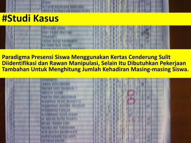 Sistem Presensi Siswa Berbasis Barcode Scanner. | PPSX