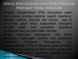 SOSIALISASI PENYAKIT TIDAK MENULAR .ppt