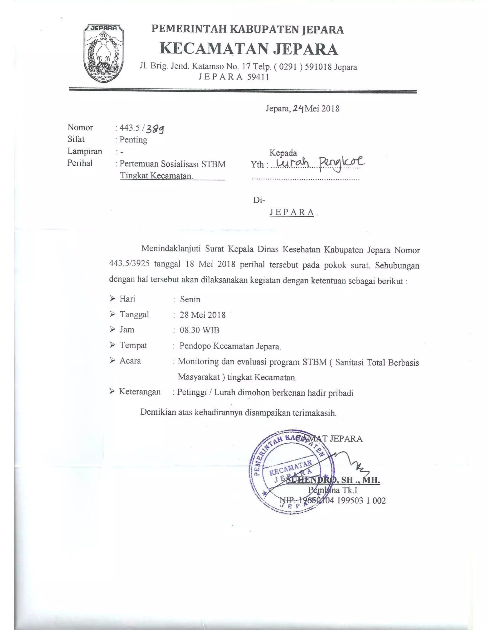 Sosialisasi stbm tingkat kecamatan | PDF