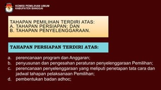 SOSIALISASI TAHAPAN DAN JADWAL PENYELENGGARAAN PILKADA | PPTX