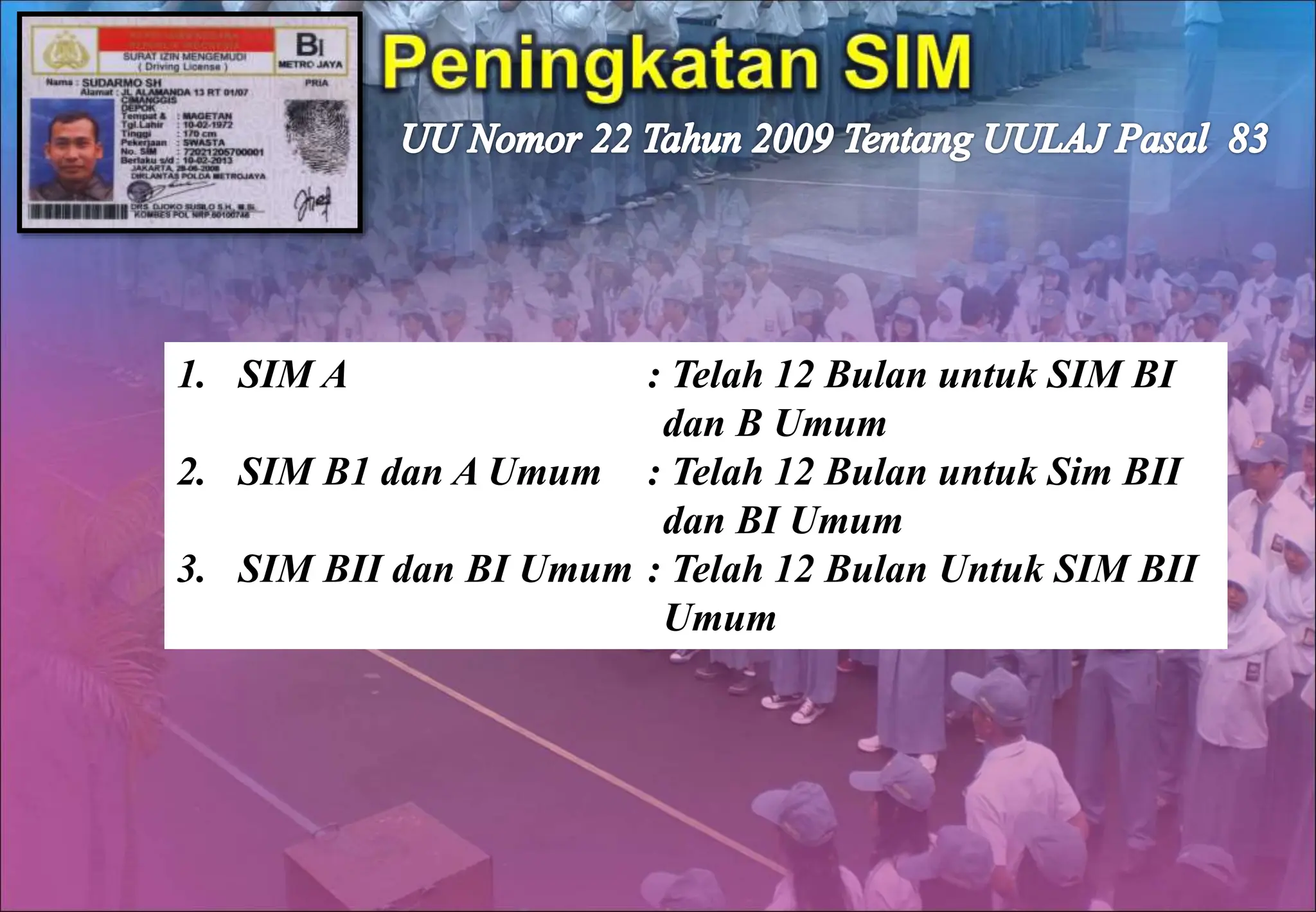 SOSIALISASI TERTIB BERLALU LINTAS MATERI LANTASppt | PPT
