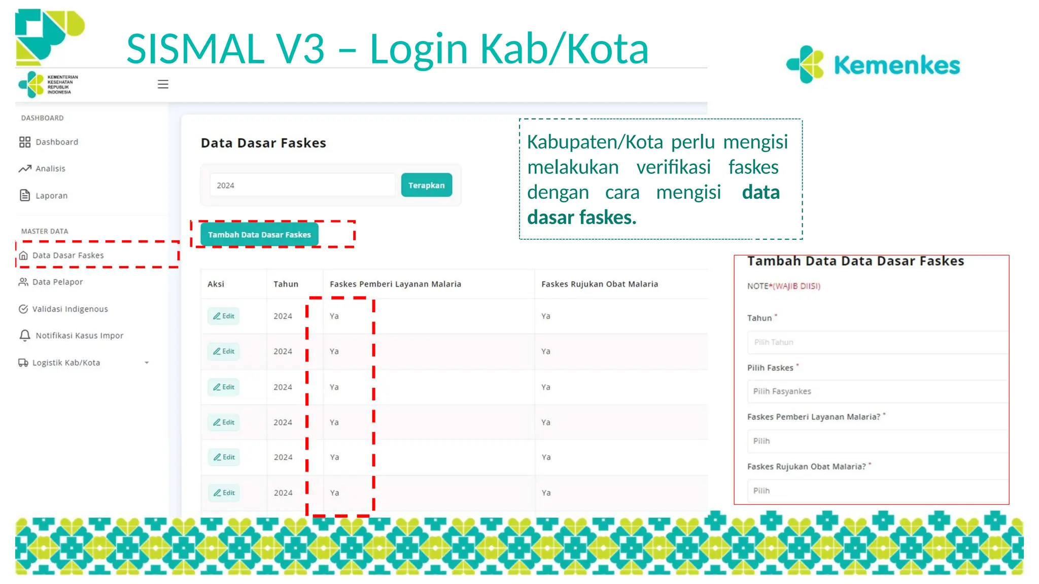 Sosialisasi Update Sistem Informasi dan Surveilans Malaria (SISMAL ...