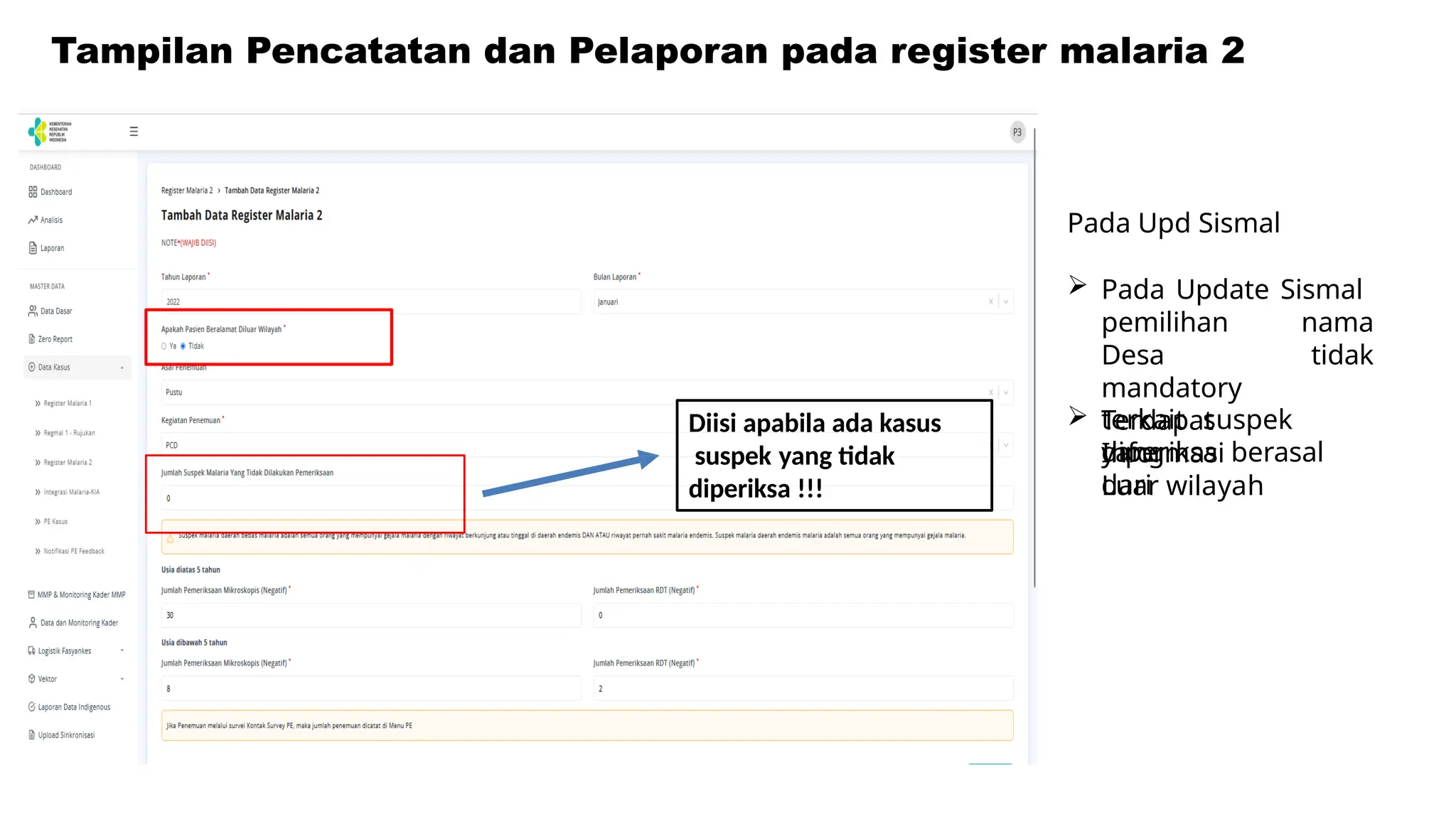 Sosialisasi Update Sistem Informasi dan Surveilans Malaria (SISMAL ...