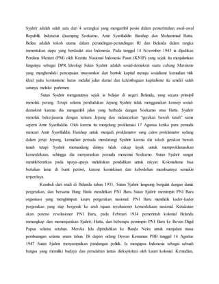 Sosialisme demokrat sutan syahrir | PDF