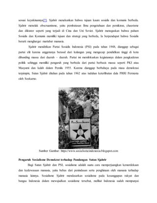 Sosialisme demokrat sutan syahrir | PDF