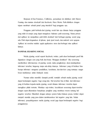 Sosial media network word 1 | PDF