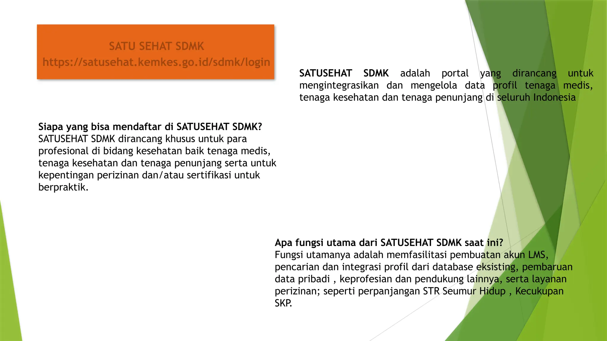 SOSILISASI SISDMK DAN SATU SEHAT KEMENTRIAN KESEHATAN | PPTX