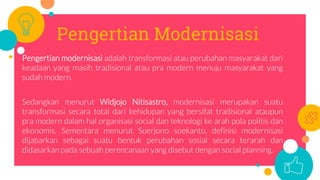 SOSIOLOGI KELAS 12 - MODERNISASI | PPTX