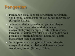 Sosiologi. perubahan sosial | PPT