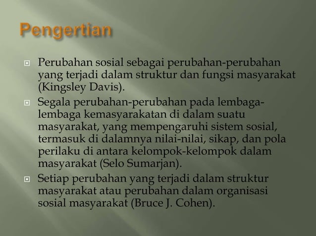 Sosiologi. perubahan sosial | PPT