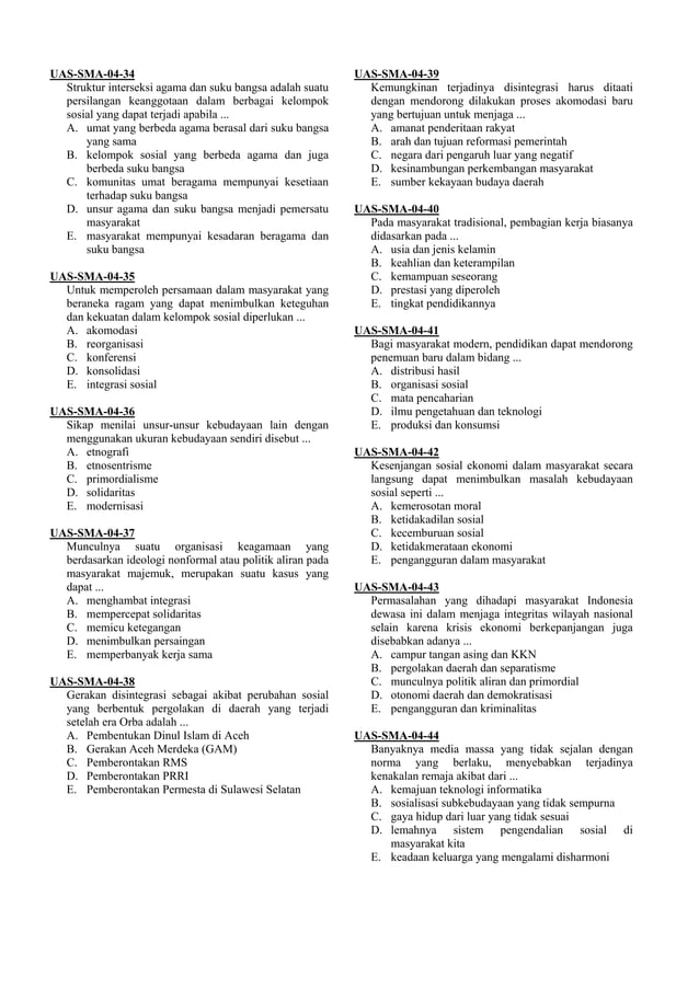 Sosiologi 2004 | PDF