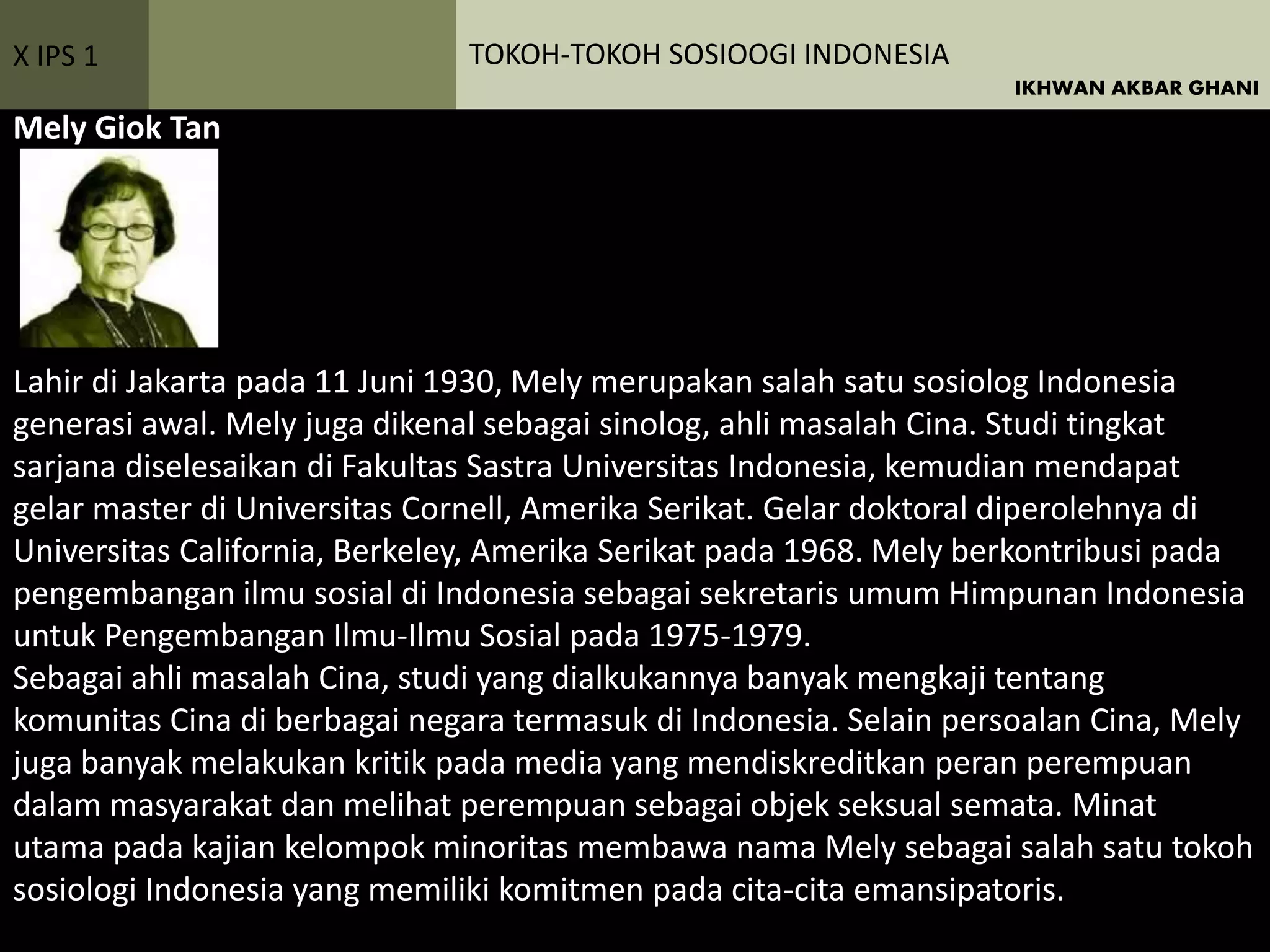 Tokoh-tokoh sosiologi klasik, modern, Indonesia dan macam-macam Teori ...