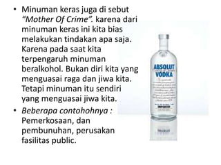 Sosiologi-masalah sosal "minuman keras" | PPTX