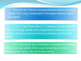 Sosiologi sebagai ilmu masyarakat | PPTX