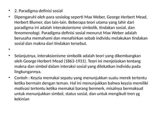 sosiologi sebagai ilmu yang berparadigma ganda | PPTX