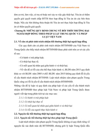 So Sánh Chế Định Bồi Thường Thiệt Hại Ngoài Hợp Đồng Theo Pháp Luật Việt Nam Và Pháp Luật Trung ...