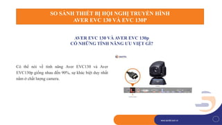 SO SÁNH THIẾT BỊ HỘI NGHỊ TRUYỀN HÌNH AVER EVC 130 VÀ EVC 130P | PPTX