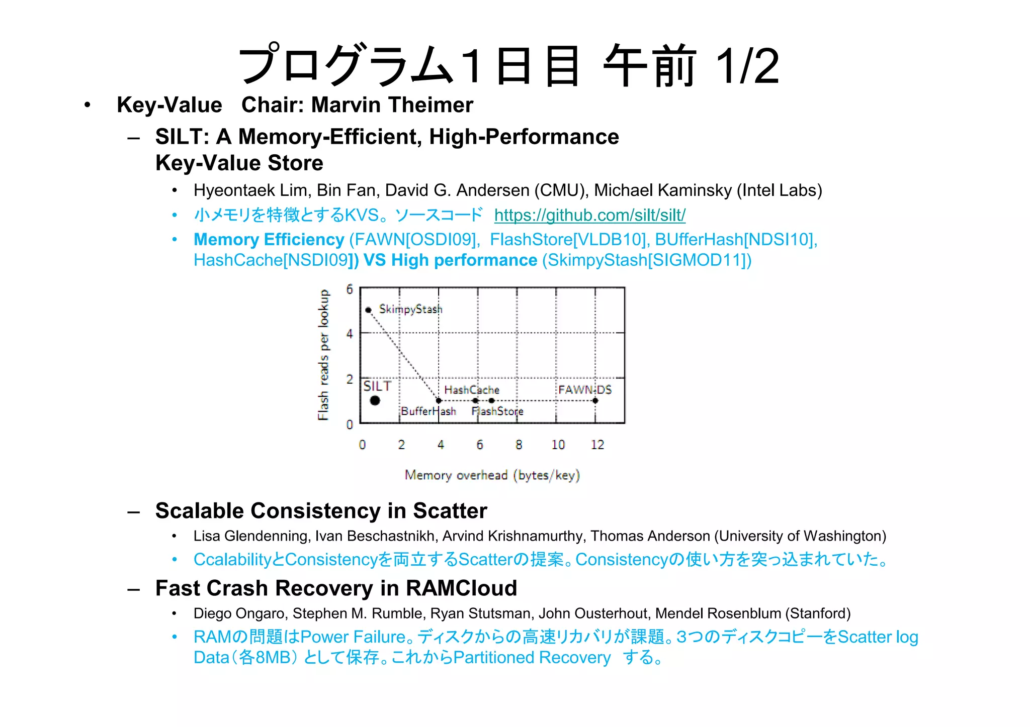 ACM SOSP11 & SOCC11 & PLOS11 Report | PDF