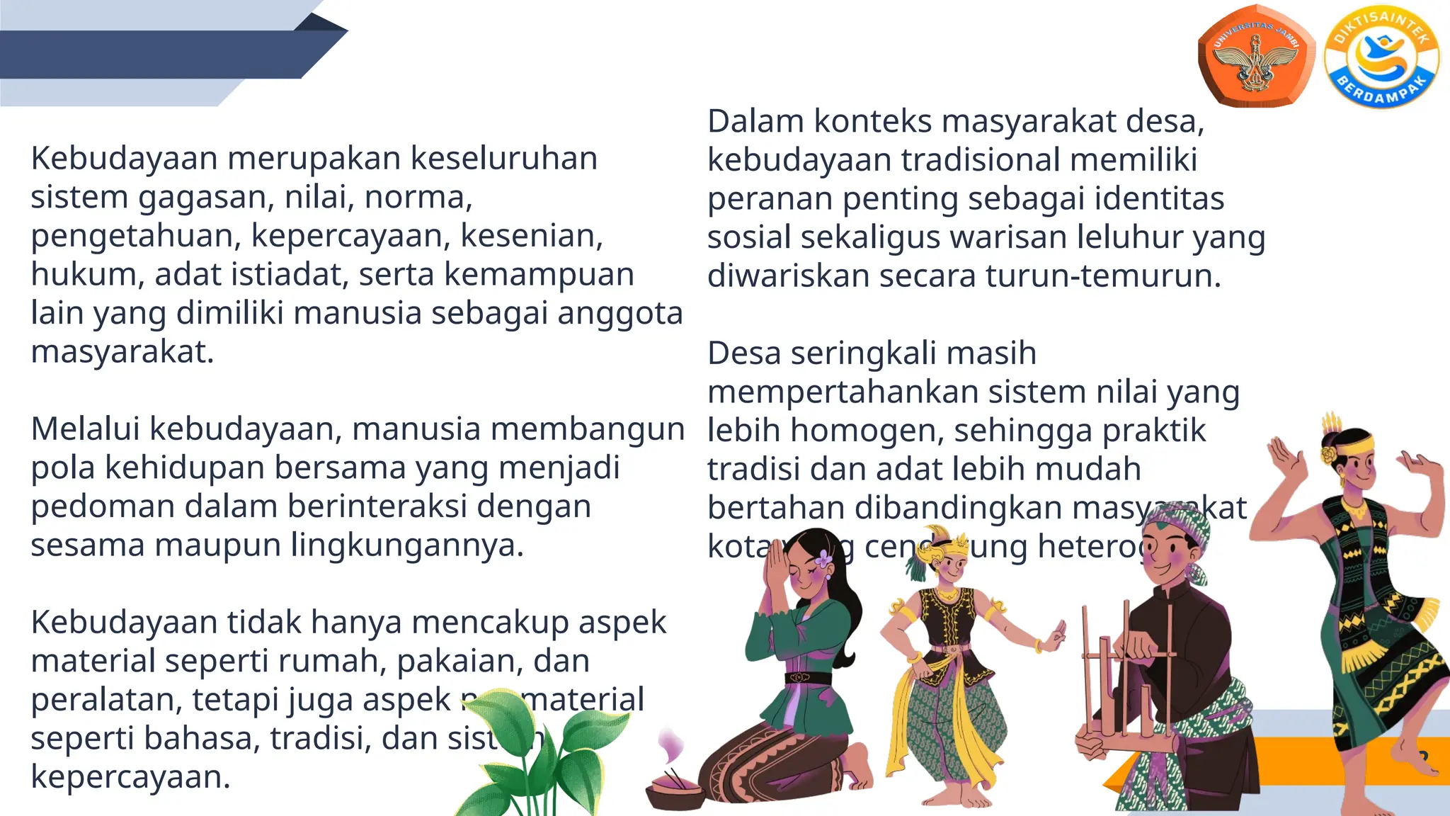 Sospertan (Materi 6) Kebudayaan dan kebudayaan tradisional masyarakat ...