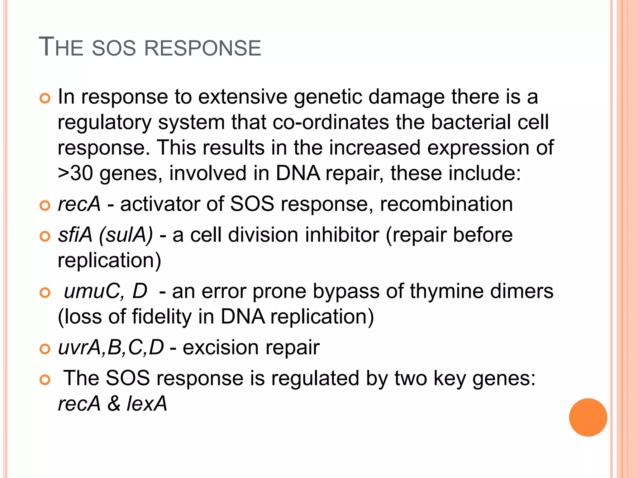 Sos repair mechanism | PPTX