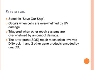 Sos repair mechanism | PPTX