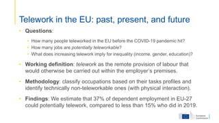 Teleworkability and the COVID-19 crisis: A new digital divide? - Matteo ...