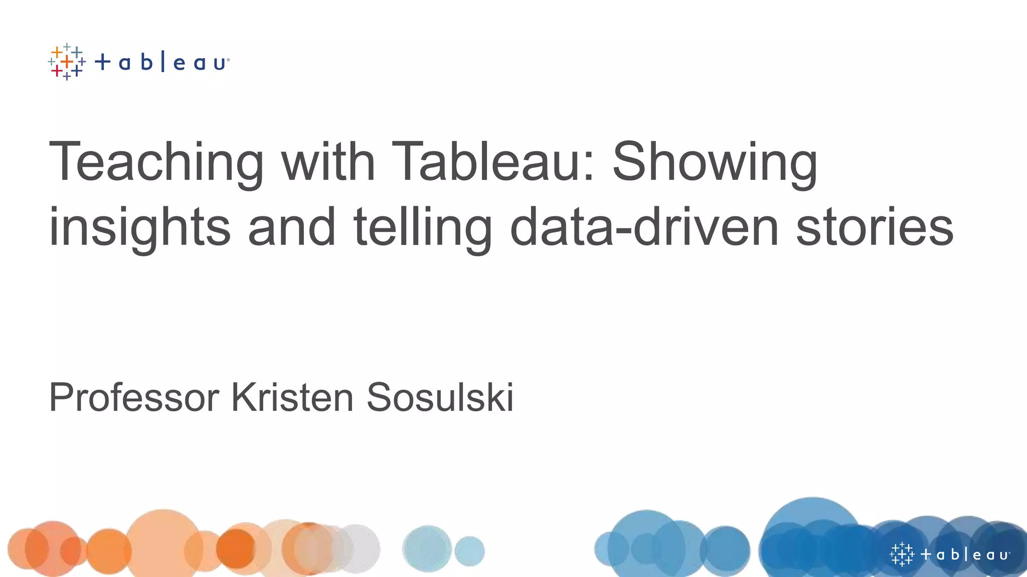Teaching with Tableau | PPTX