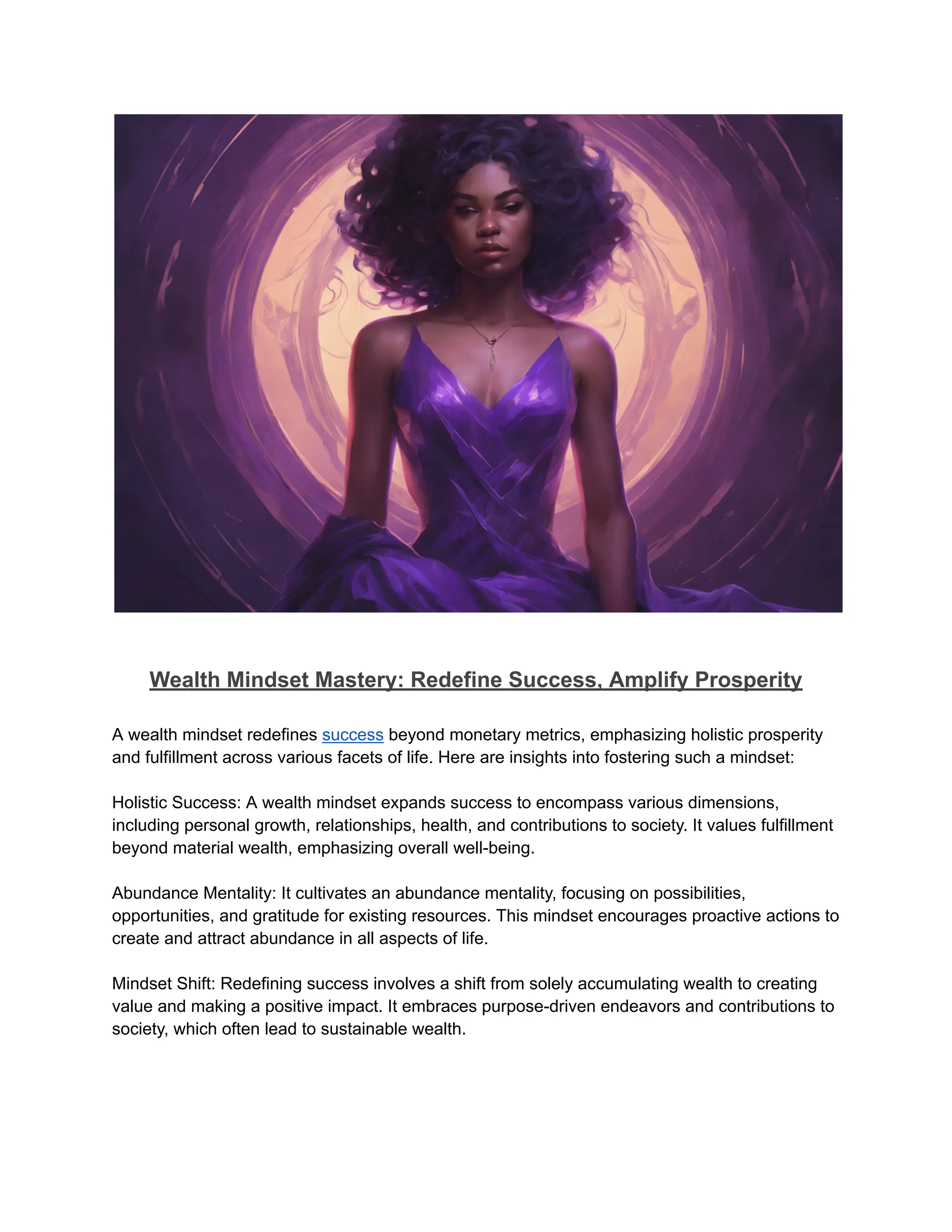 Wealth Mindset Mastery: Redefine Success, Amplify Prosperity | PDF