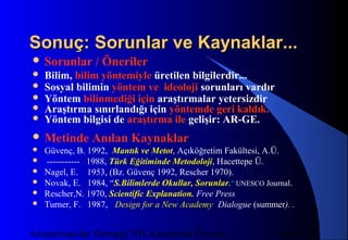 Sosyal bilimlerde yöntem | PPT