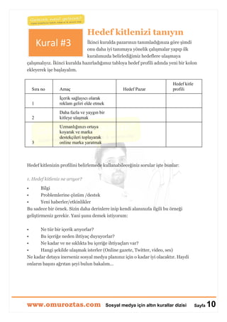 Sosyal medya için 10 altın kural | PDF