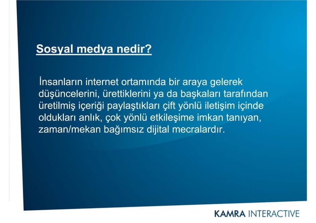 Sosyal Medya Nedir? | PPT