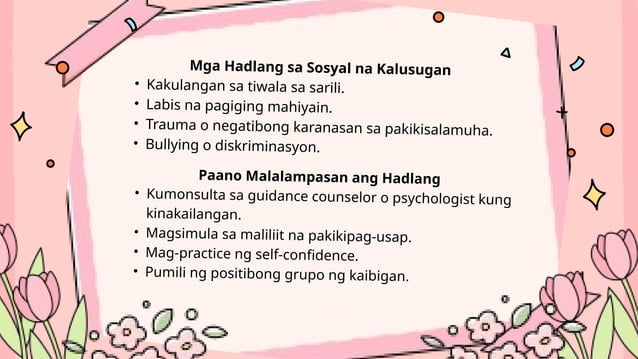 Sosyal ng Kalusugan at mga Halimbawa nito.pptx