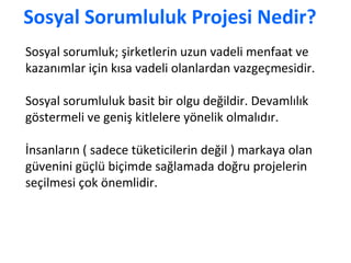 Sosyal sorumluluk projeleri sunumu | PPT