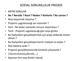 Sosyal sorumluluk projesi | PPT