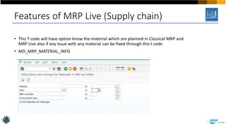 MRP Live on S/4 HANA | PDF