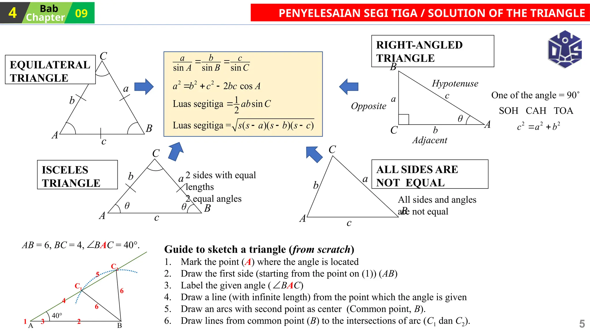 Penyelesaian Segitiga (Solution of Triangles)_Students | PPTX