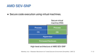 Attestation Mechanisms for Trusted Execution Environments Demystified ...