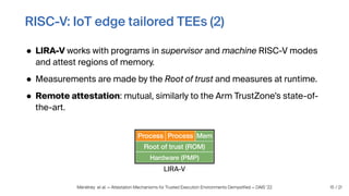 Attestation Mechanisms for Trusted Execution Environments Demystified ...