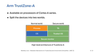 Attestation Mechanisms for Trusted Execution Environments Demystified ...