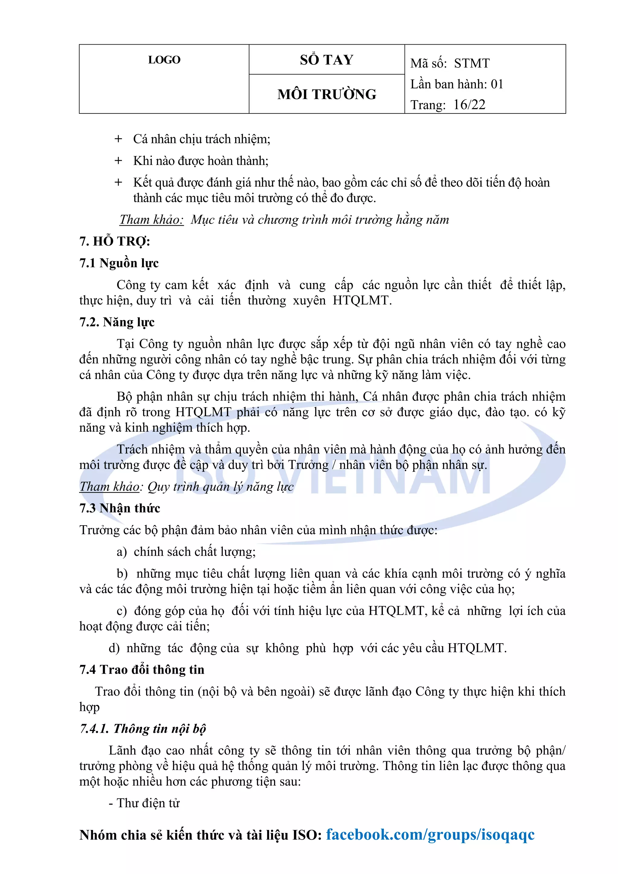 So taymoitruong iso 14001 2015 | PDF