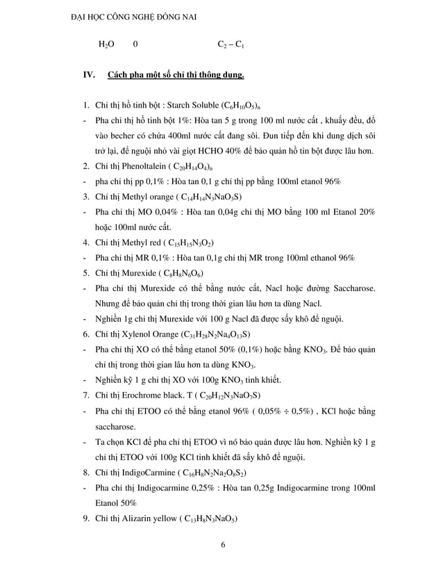 So tay pha che hoa chat | PDF