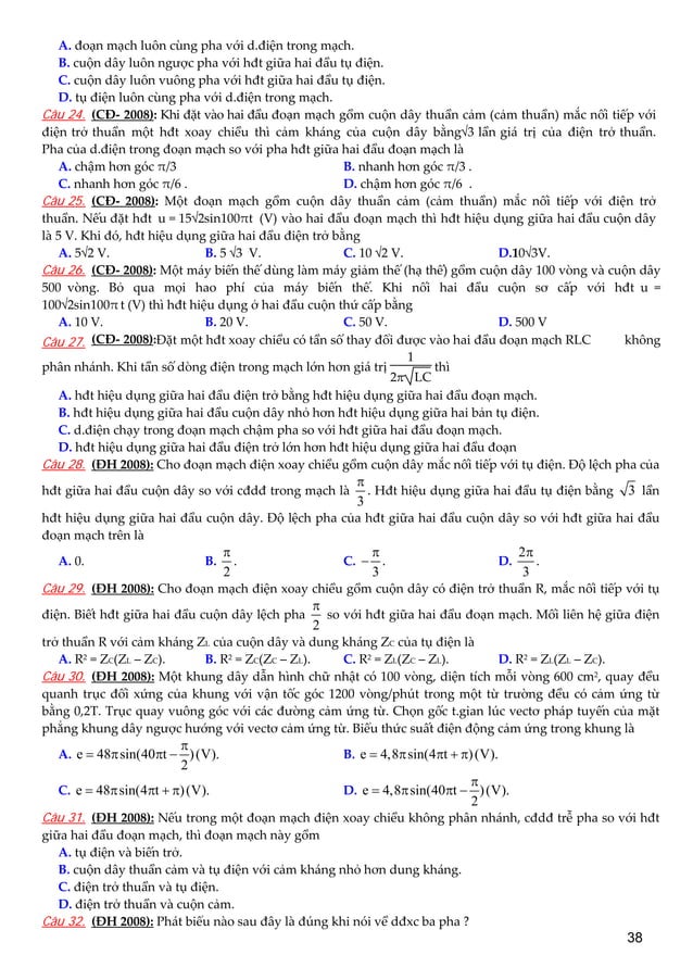 So tay tom tat cong thuc vat ly 12 | PDF
